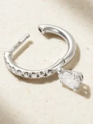 ANITA KO 18-karat Diamond Huggie Earring