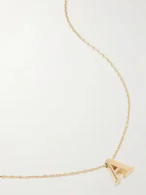 STONE AND STRAND 14 Karat Letterpress Initial Necklace