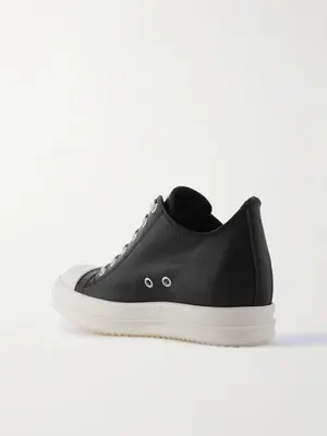 Rick Owens Leather Sneakers - Black