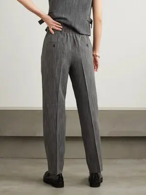 GOLDEN GOOSE Pleated Wool-blend Straight-leg Pants