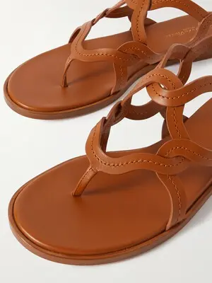 GIANVITO ROSSI Woven Leather Sandals - Brown