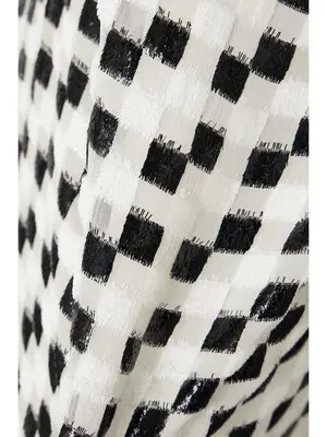 LIBEROWE Checked Metallic Devoré-voile Mini Dress