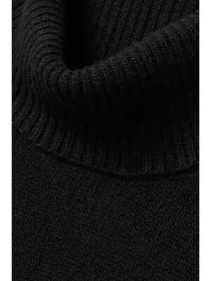 NILI LOTAN Cropped Wool Turtleneck Sweater