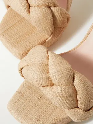 LOEFFLER RANDALL Fae Braided Raffia Platform Sandals