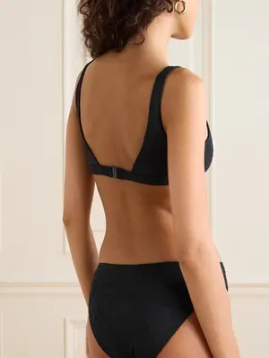 Loulou De Saison Hephaistos Stretch-cloqué Bikini Top