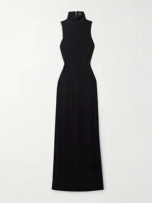 NILI LOTAN Reid Stretch-jersey Maxi Dress - Black