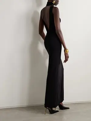 NILI LOTAN Reid Stretch-jersey Maxi Dress