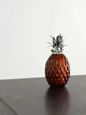 Buccellati Pineapple Sterling And Glass Table Marker