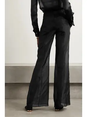 Gabriela Hearst Rhein Silk-organza Flared Trousers