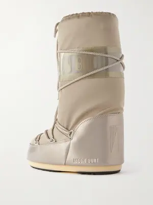 Moon Boot Icon Glance Pvc And Shell Boots - Silver