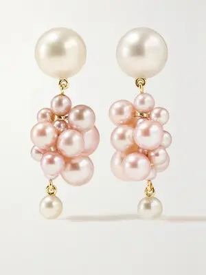 Sophie Bille Brahe Botticelli Pearl Earrings - Gold