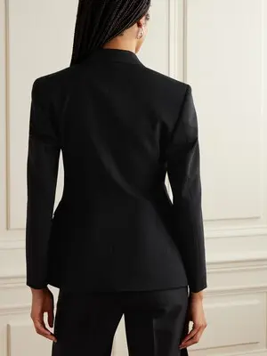 Balenciaga Soft Hourglass Cotton Blazer - Black