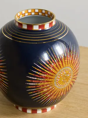 La DoubleJ Bubble Gold-plated Porcelain Vase