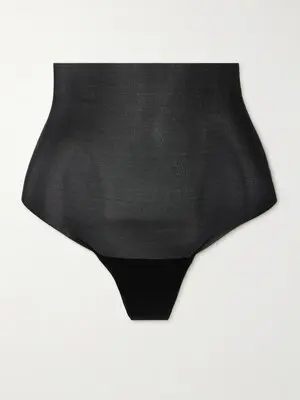 Commando Featherlight Control Stretch-jersey Thong - Black