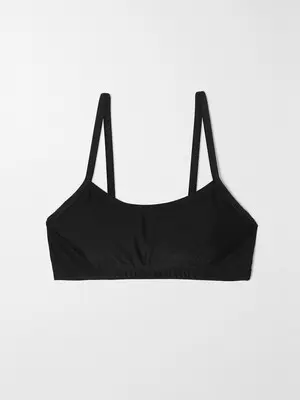 Cover Upf 50+ Stretch Recycled Bikini Top - Black