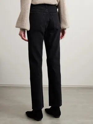 Khaite Abigail Cropped High-rise Straight-leg Jeans