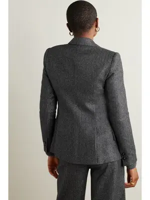 L'Agence Chamberlain Metallic Herringbone Wool-blend Blazer