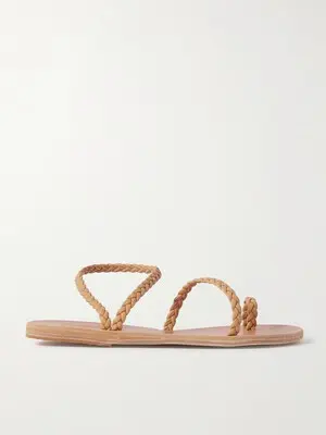ANCIENT GREEK SANDALS Eleftheria Braided Leather Sandals - Neutrals