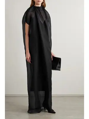 Khaite Essie Gathered Silk-organza Gown