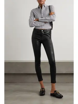 FRAME Le High Skinny Leather Pants