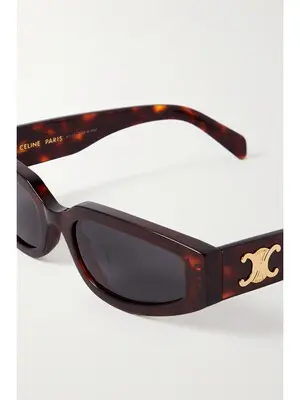Celine Triomphe Cat-eye Acetate Sunglasses - Brown