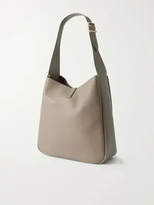 Saint Laurent Le 5 À 7 Supple Large Leather Shoulder Bag - Gray