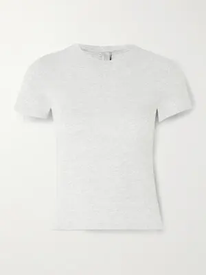SKIMS Stretch-cotton Jersey T-shirt - Gray