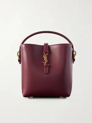 Saint Laurent SAINT LAURENT Le 37 Mini Leather Bucket Bag Red