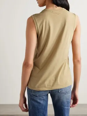NILI LOTAN Cotton-jersey Crewneck Tank