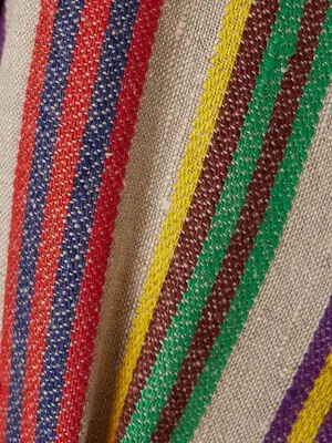 THE ELDER STATESMAN Coastal Decon Striped Linen-jacquard Jacket