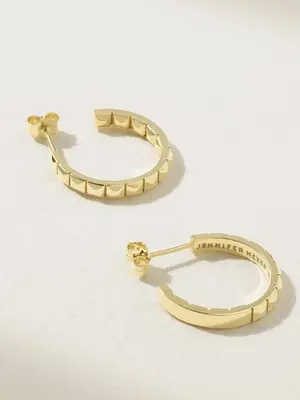 JENNIFER MEYER Small Square 18-karat Hoop Earrings