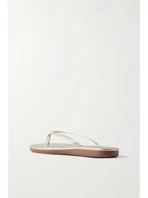 ANCIENT GREEK SANDALS Saionara Metallic Leather Flip Flops - Gold