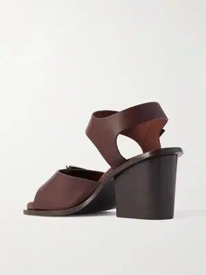 LEMAIRE Chocolate Fondant Leather Sandals - Brown