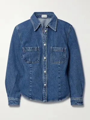 Magda Butrym Denim Shirt With Detachable Shoulder Pads