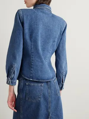 Magda Butrym Denim Shirt With Detachable Shoulder Pads
