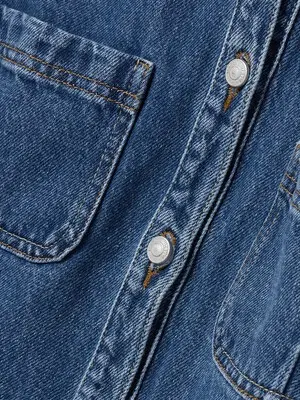 Magda Butrym Denim Shirt With Detachable Shoulder Pads