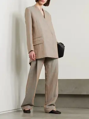 Tove Aleen Pleated Straight-leg Trousers