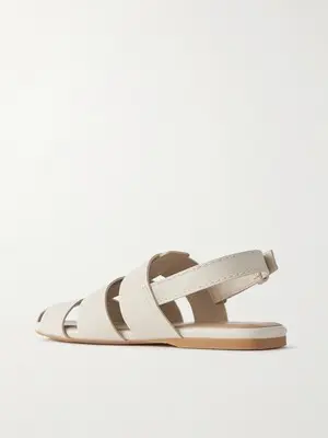 JW Anderson Fisherman Embossed Leather Sandals - Neutrals