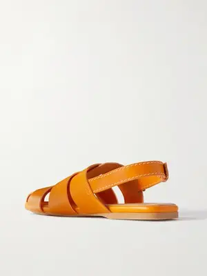 JW Anderson Fisherman Embossed Leather Sandals - Orange