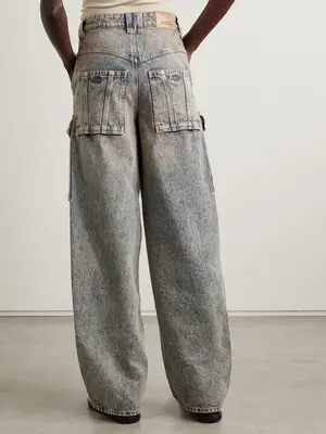 MARANT ETOILE Heilani High-rise Straight-leg Cargo Jeans