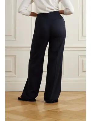 THE ROW Delton Pleated Wool Trousers