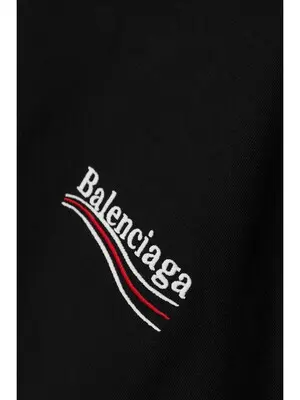Balenciaga Oversized Embroidered Cotton-jersey T-shirt