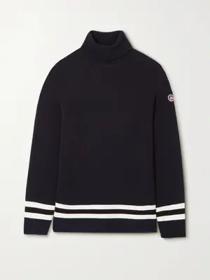Fusalp Judith Striped Knitted Turtleneck Sweater