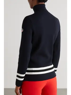 Fusalp Judith Striped Knitted Turtleneck Sweater