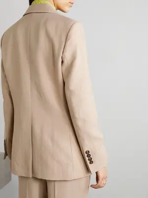 Brunello Cucinelli Double-breasted Linen Blazer