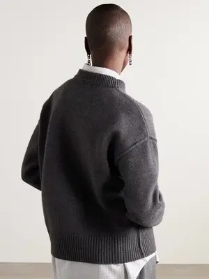AMI Paris Intarsia Wool Sweater