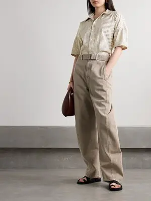LEMAIRE Striped Cotton-poplin Shirt