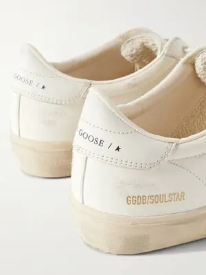 GOLDEN GOOSE Soul-star Distressed Leather Low-top Sneakers - White