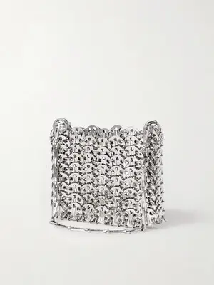 Rabanne Nano 1969 Paillette-embellished Chainmail Shoulder Bag - Silver