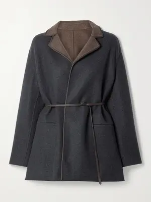 Loro Piana Reversible Belted Cashmere-blend Jacket